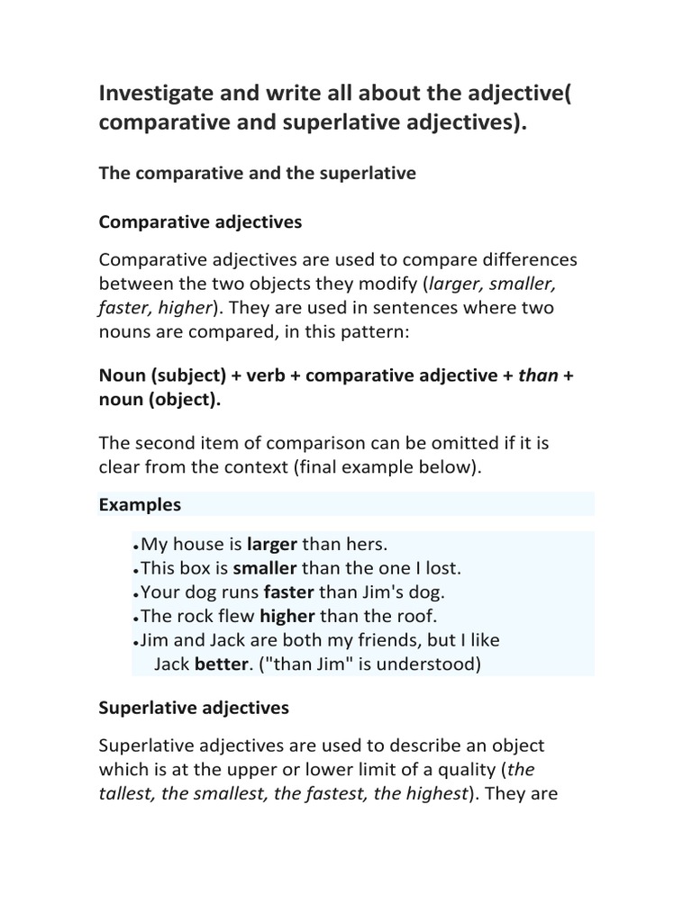 Tarea de English 2 | PDF | Adjective | Language Mechanics