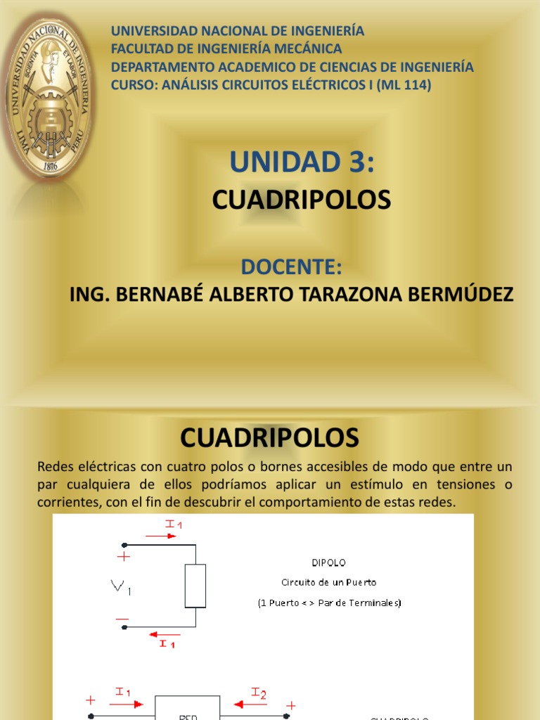 Cap 3. Cuadripolos | PDF | Red eléctrica | Electrónica