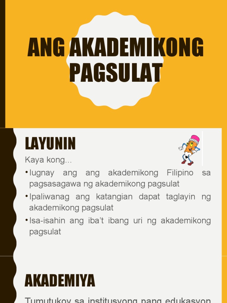 Ang Akademikong Pagsulat at Abstrak | PDF