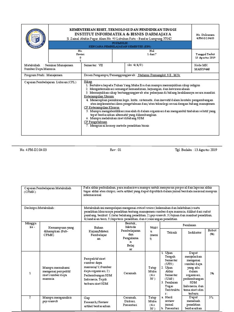 RPS Seminar SDM | PDF
