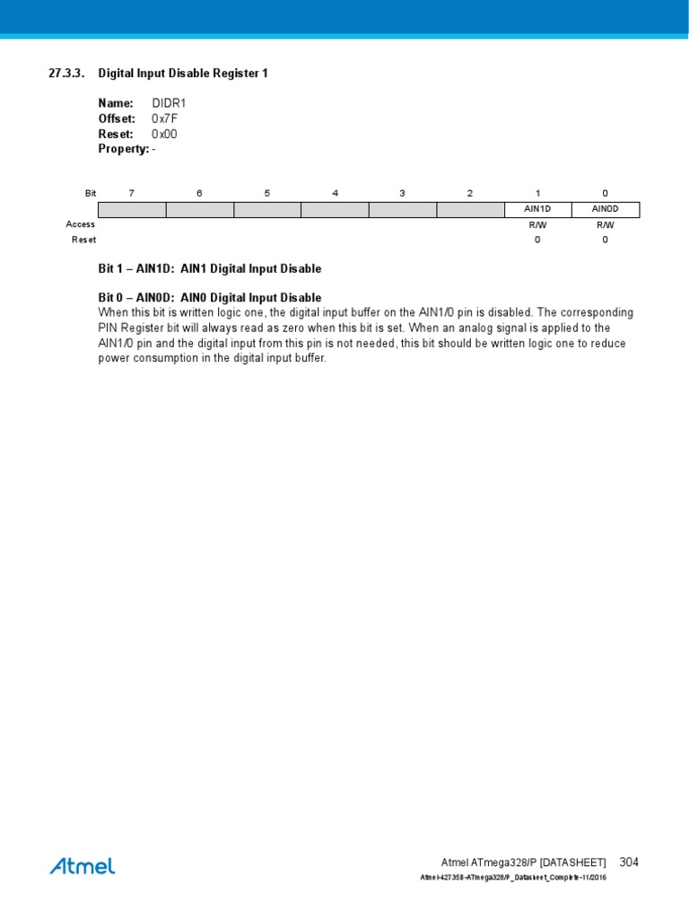 Atmel-42735-8-bit-AVR-Microcontroller-ATmega328-328P - Datasheet (1) - 304-317 | PDF | Analog To ...