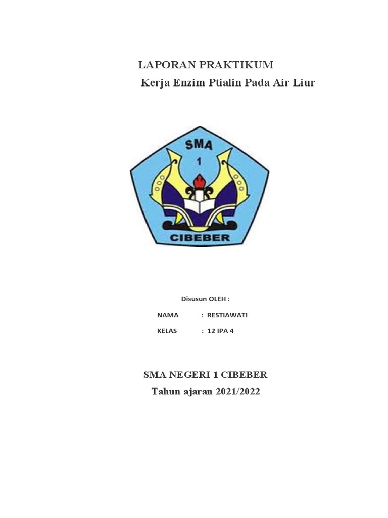 Laporan Praktikum Enzim Pytialin Pda Saliva | PDF | Sains & Matematika
