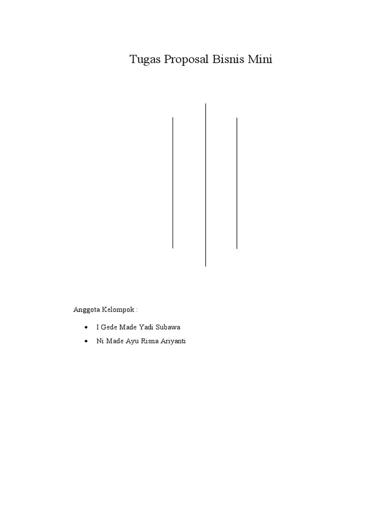 Tugas Proposal Bisnis Mini | PDF