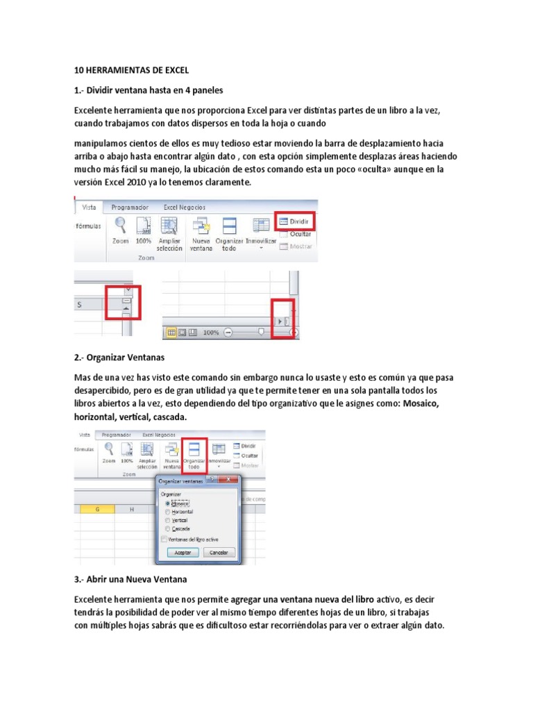 10 Herramientas de Excel | PDF | Microsoft Excel | Informática