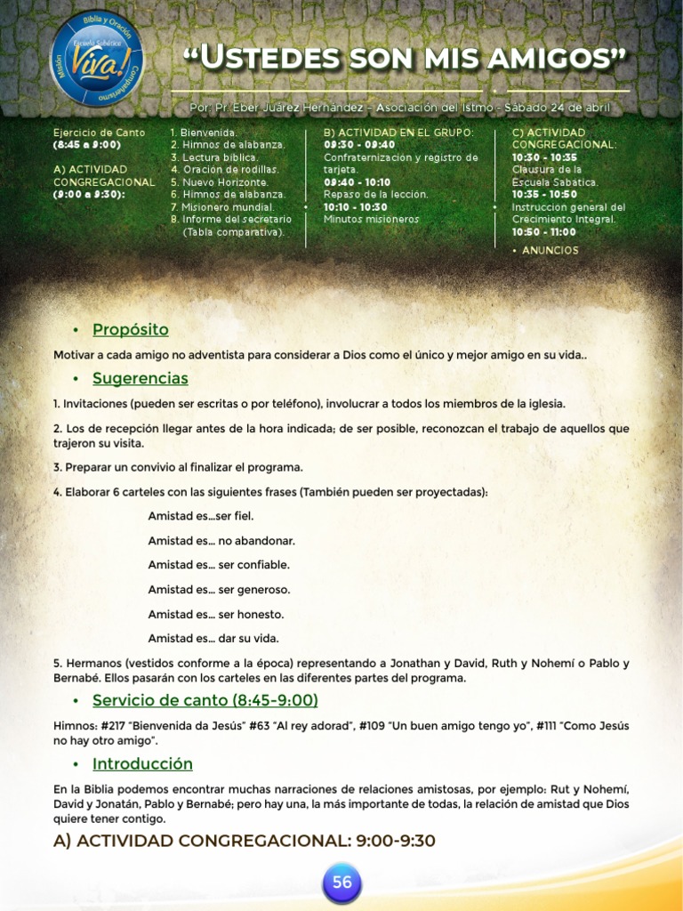 17 "Ustedes Son Mis Amigos" | PDF | Oración | Comportamiento religioso y experiencia