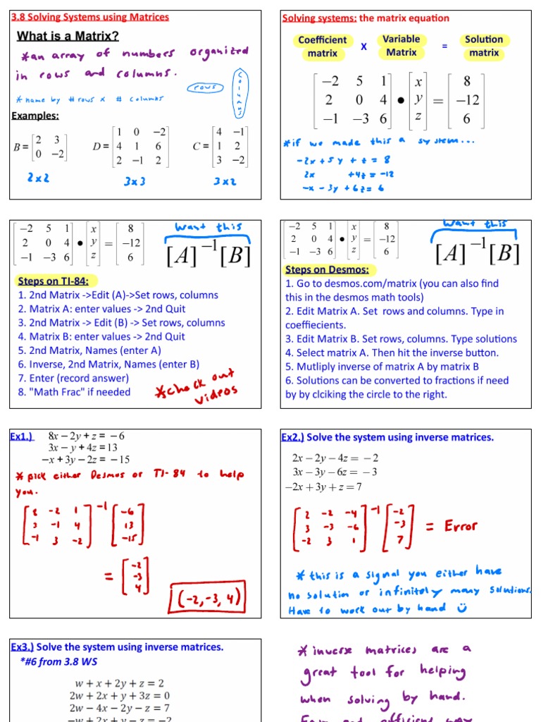 Understanding Matrices and Solutions | PDF | Matrix (Mathematics) | Algebra