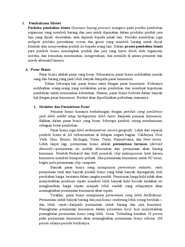 RMK CH 6 Pasar Bisnis Dan Perilaku Pembelian Bisnis | PDF | Pengelolaan Keuangan & Uang | Hukum