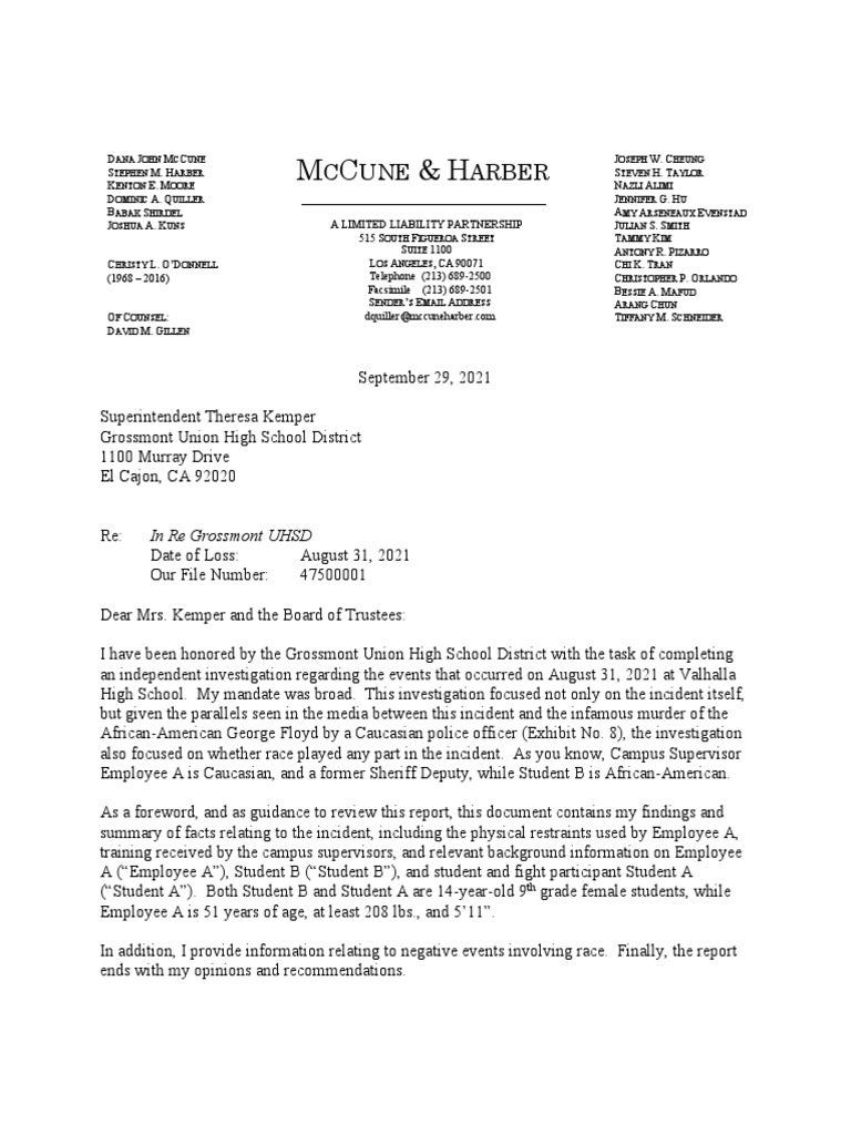 Report: Valhalla High Supervisor Used 'Inappropriate' Restraint in ...