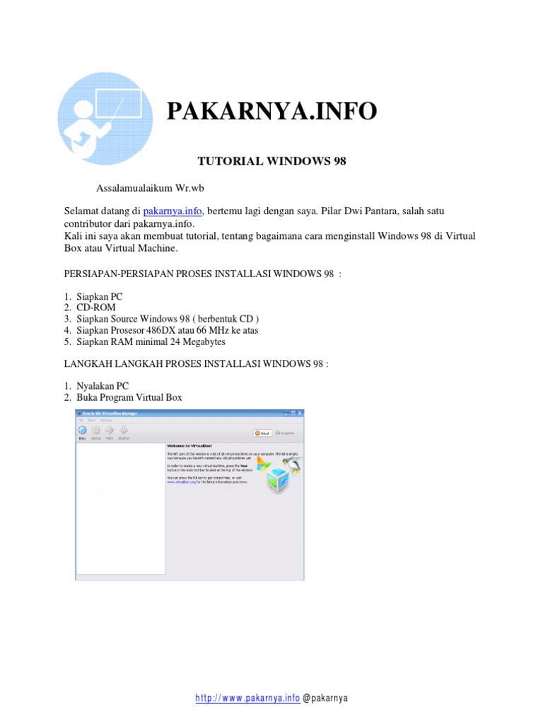 Panduan Instalasi Windows 98 | PDF