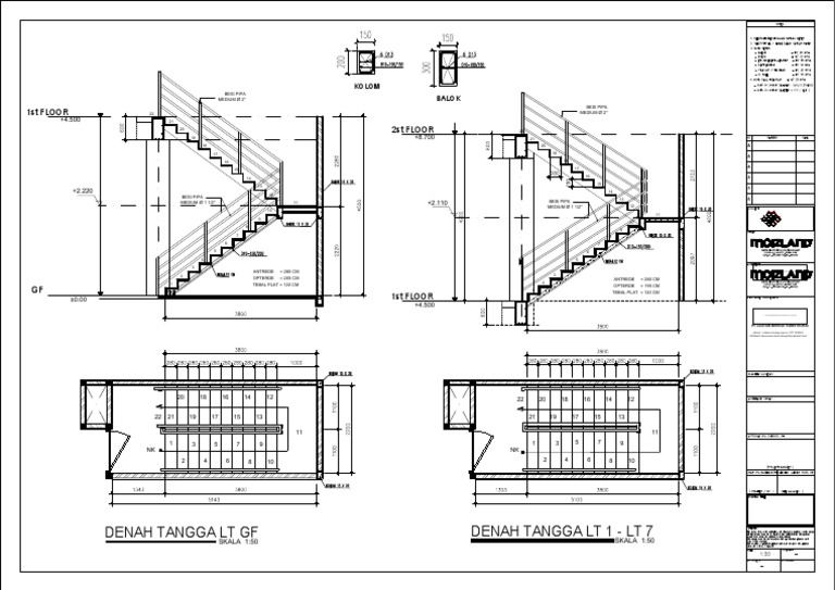 TA - DETAIL (TANGGA SERVIS) - Revisi3-Model | PDF