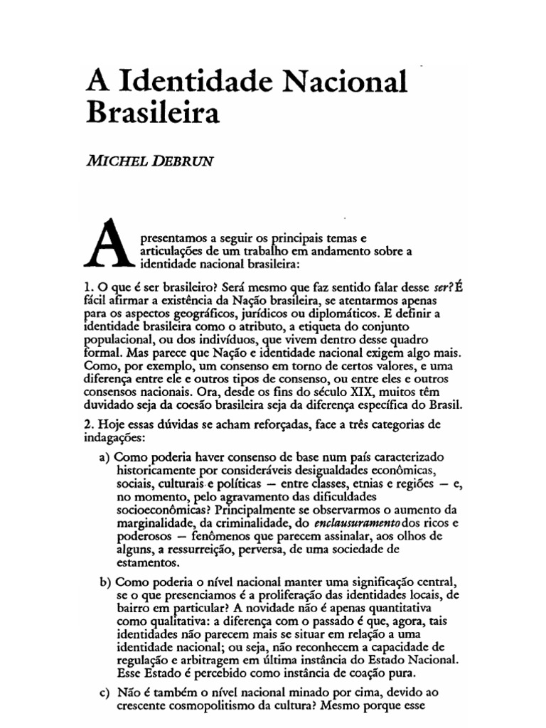 Debrun Identidbrasil | PDF