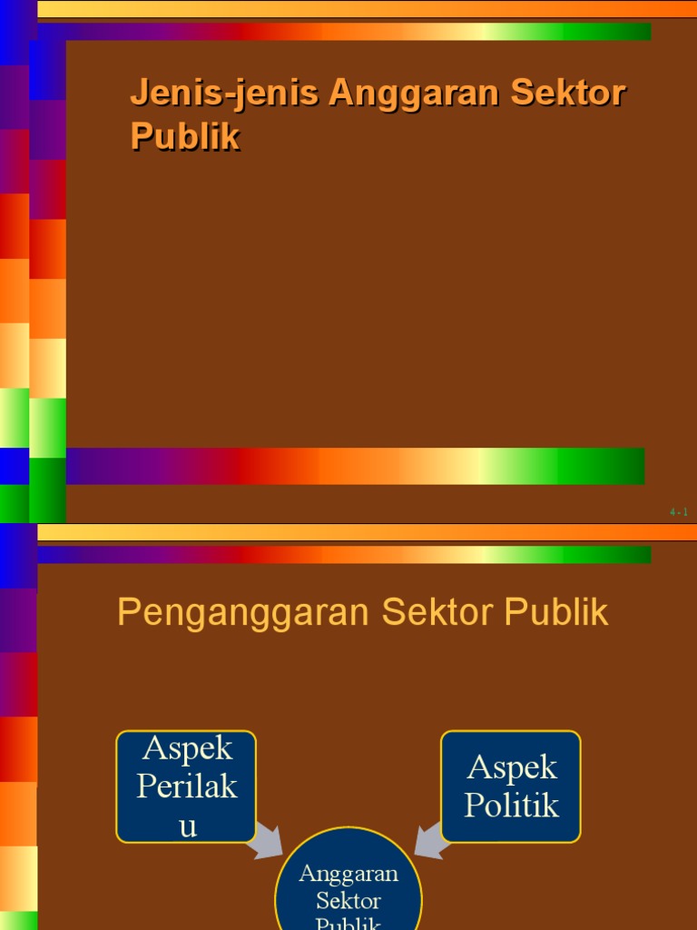 Jenis-Jenis Anggaran Sektor Publik | PDF
