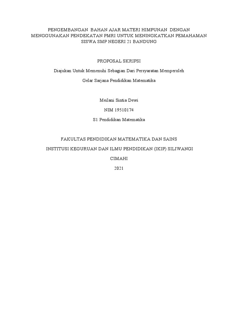 Proposal Skripsi | PDF