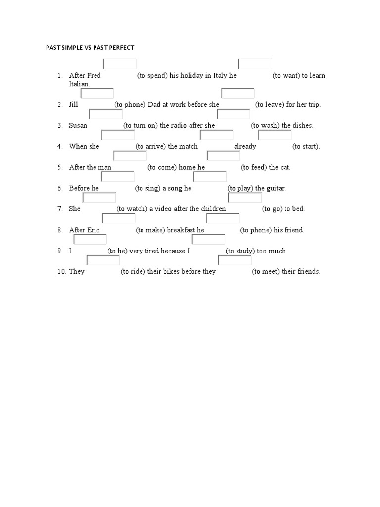 Past Simple Vs Past Perfect | PDF