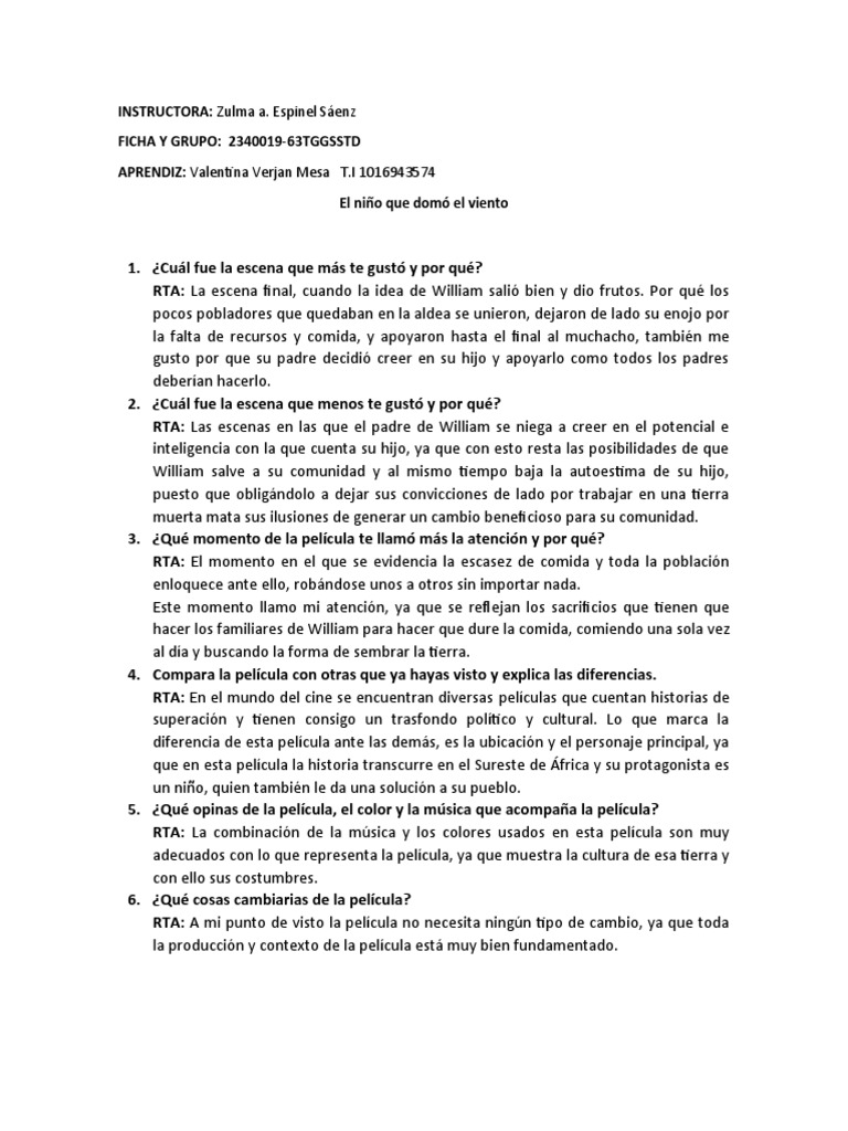 El Niño Que Domó El Viento | PDF