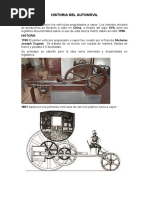 Historia Del Automovil Resumen | PDF | Coche | Industria automotriz