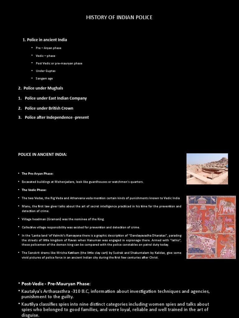 History of Indian Police 1 | PDF | Police | Vedas