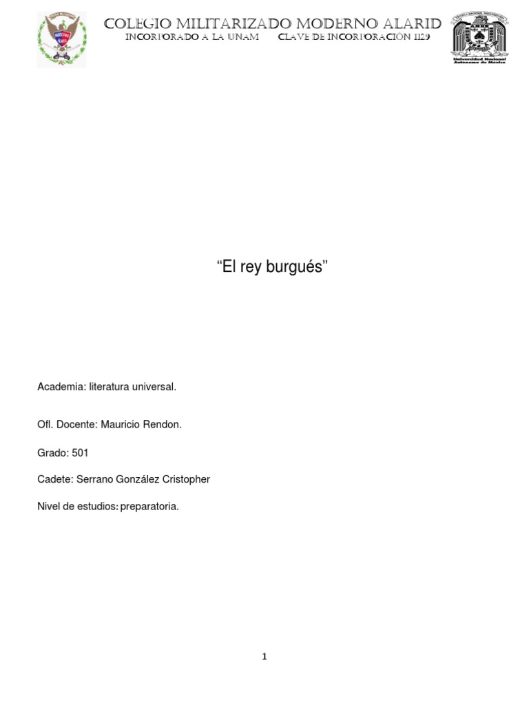 El Rey Burgues | PDF | Realismo literario | Romanticismo
