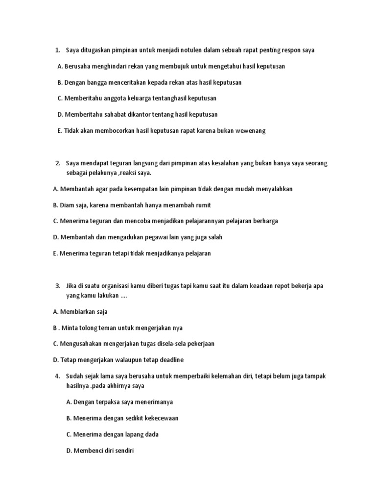 Pertanyaan Hima PPB | PDF