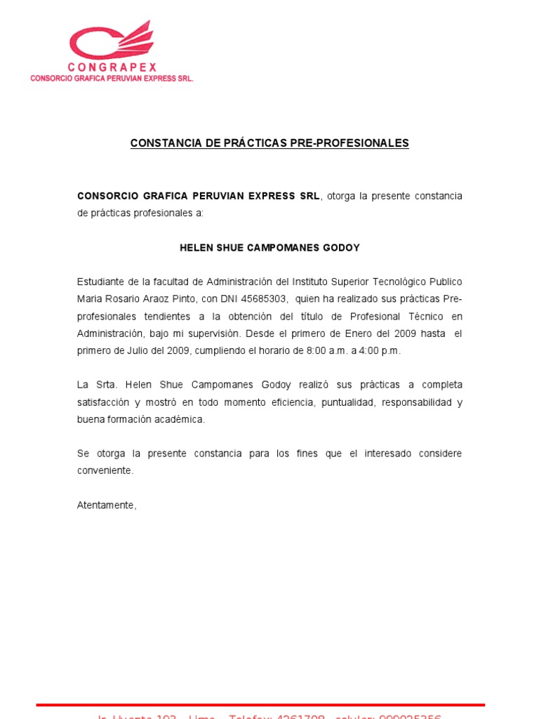 constancia de practicas