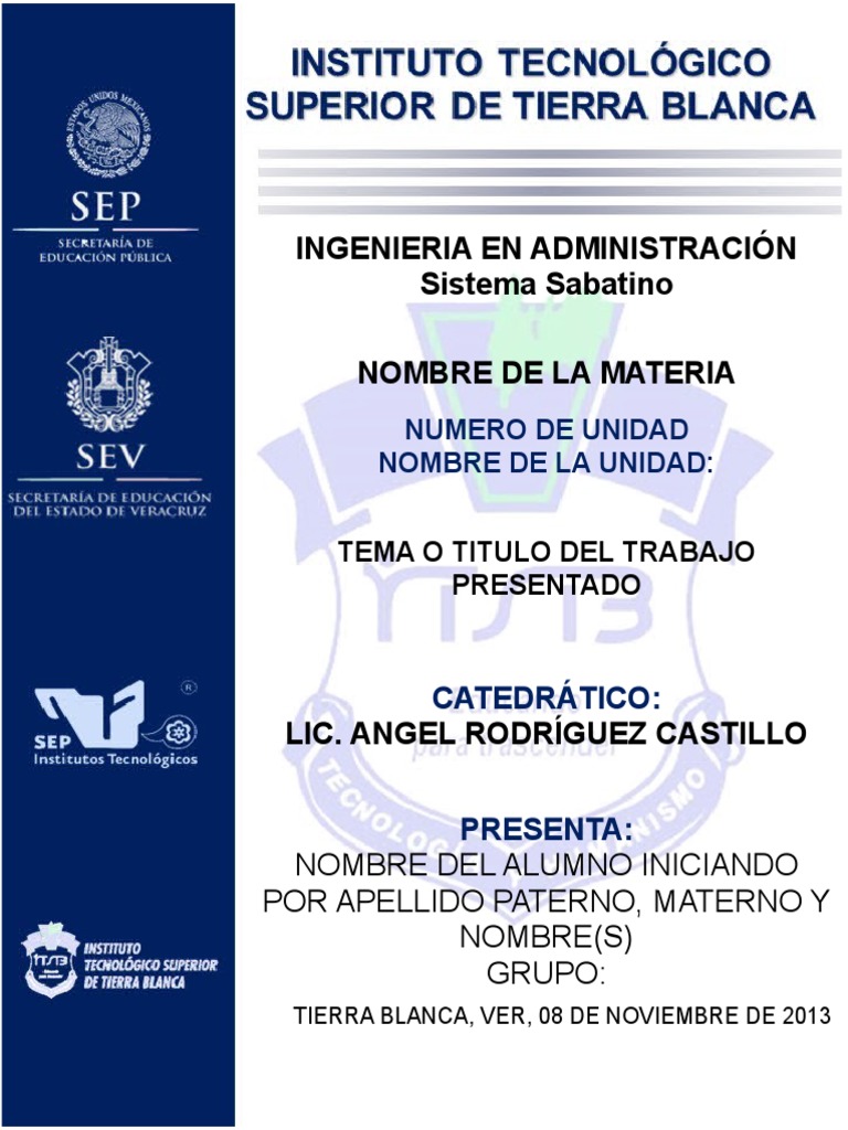 Portadas ITSTB | PDF