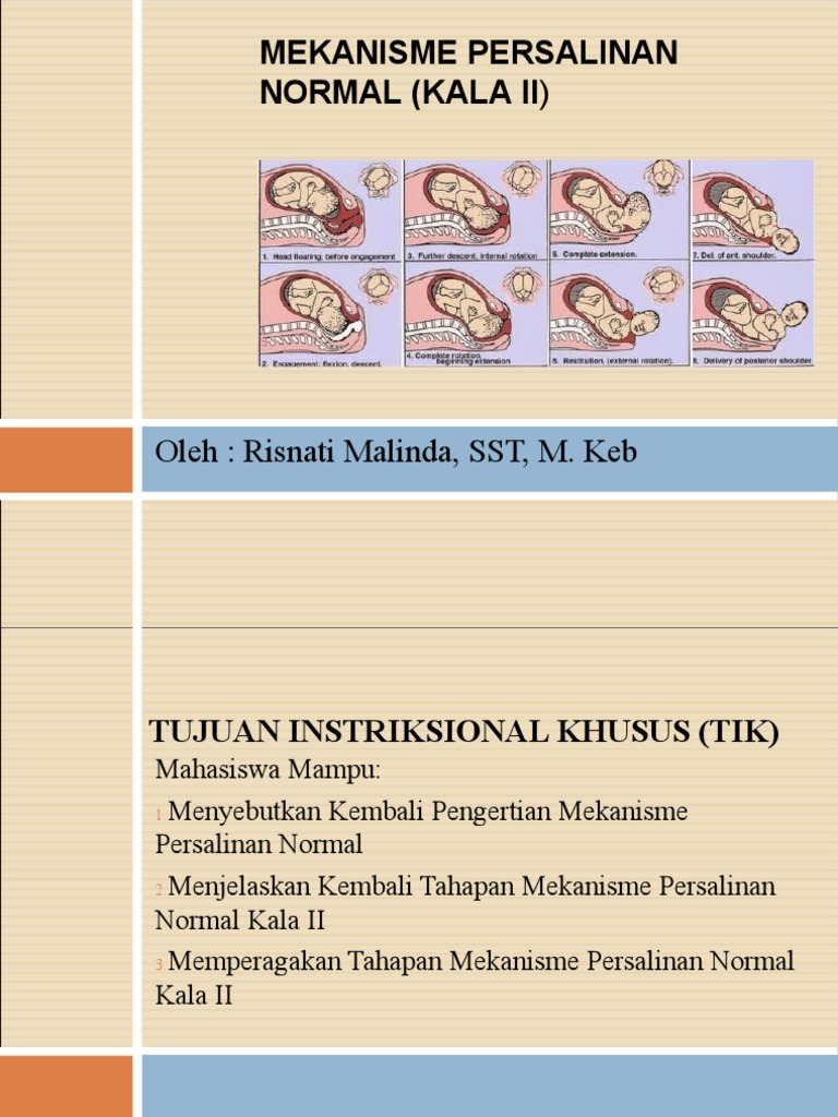 Mekanisme Persalinan PPT | PDF