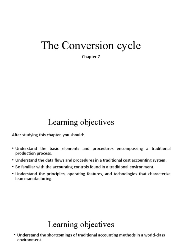8 - The Conversion Cycle Wfa | Download Free PDF | Enterprise Resource ...