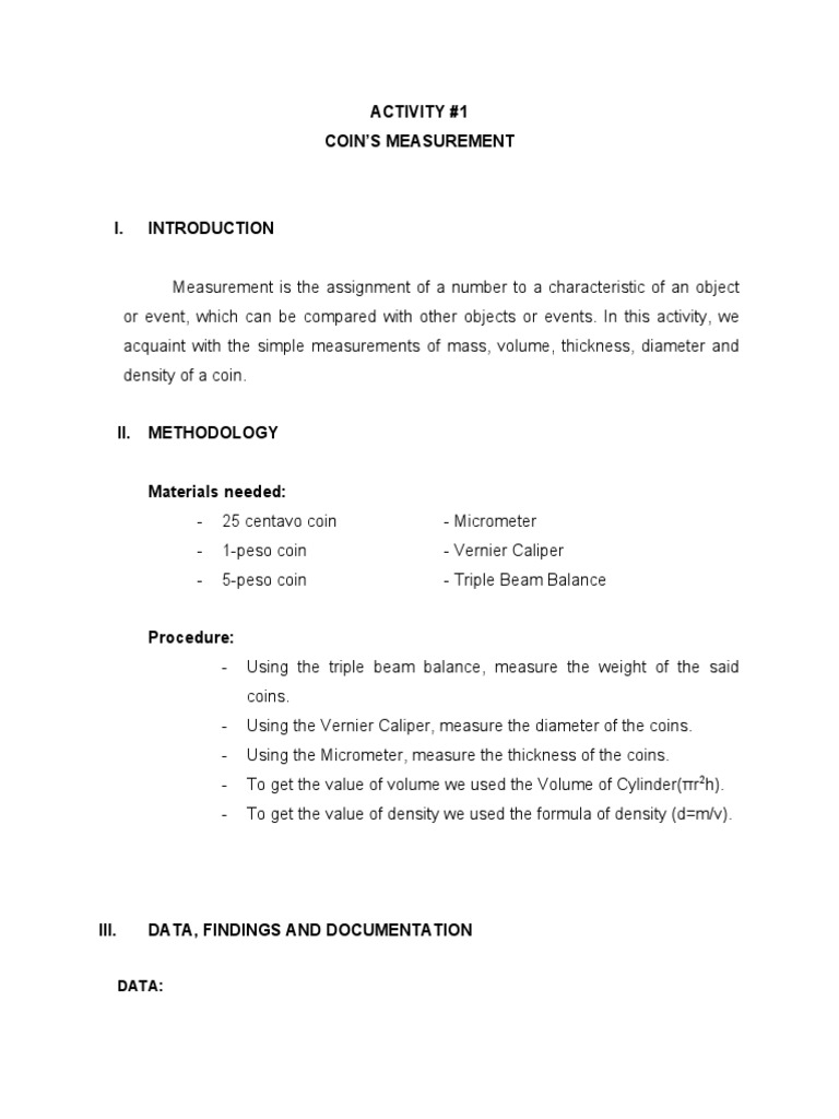Lab Report | PDF | Measurement | Density