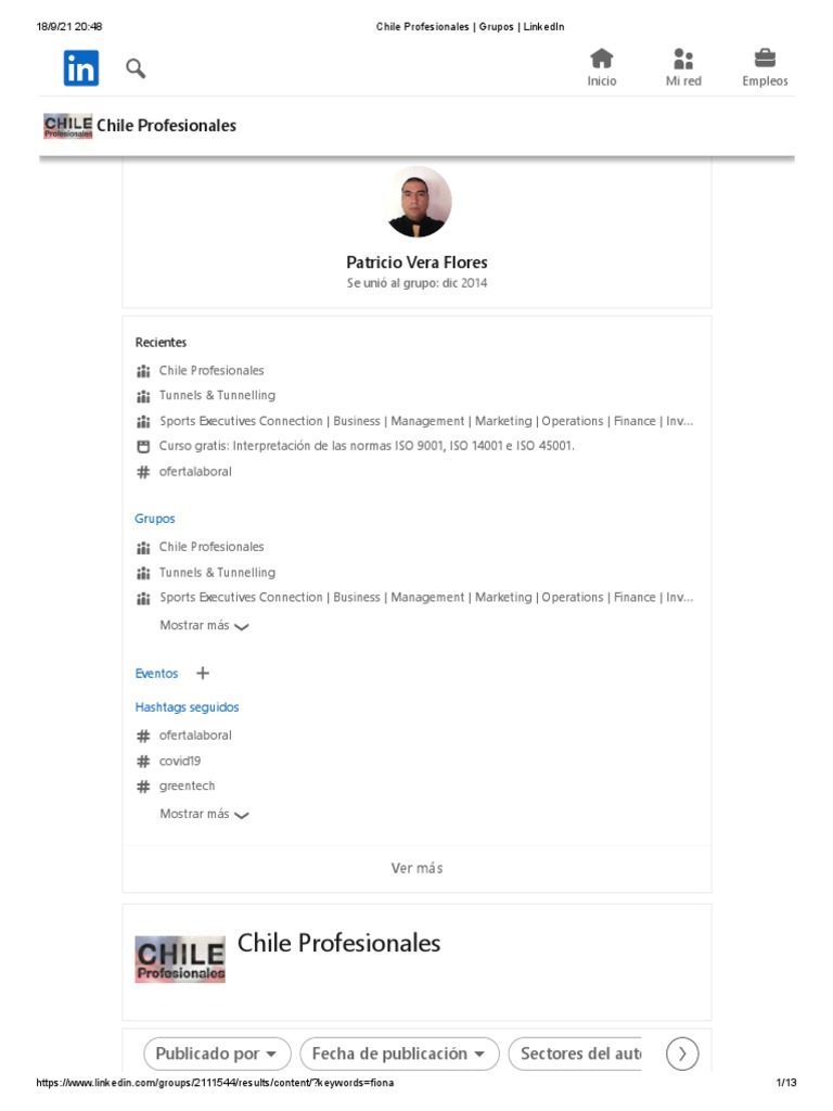 Chile Profesionales - Grupos - LinkedIn | PDF | Apple Inc. | Yo telefono