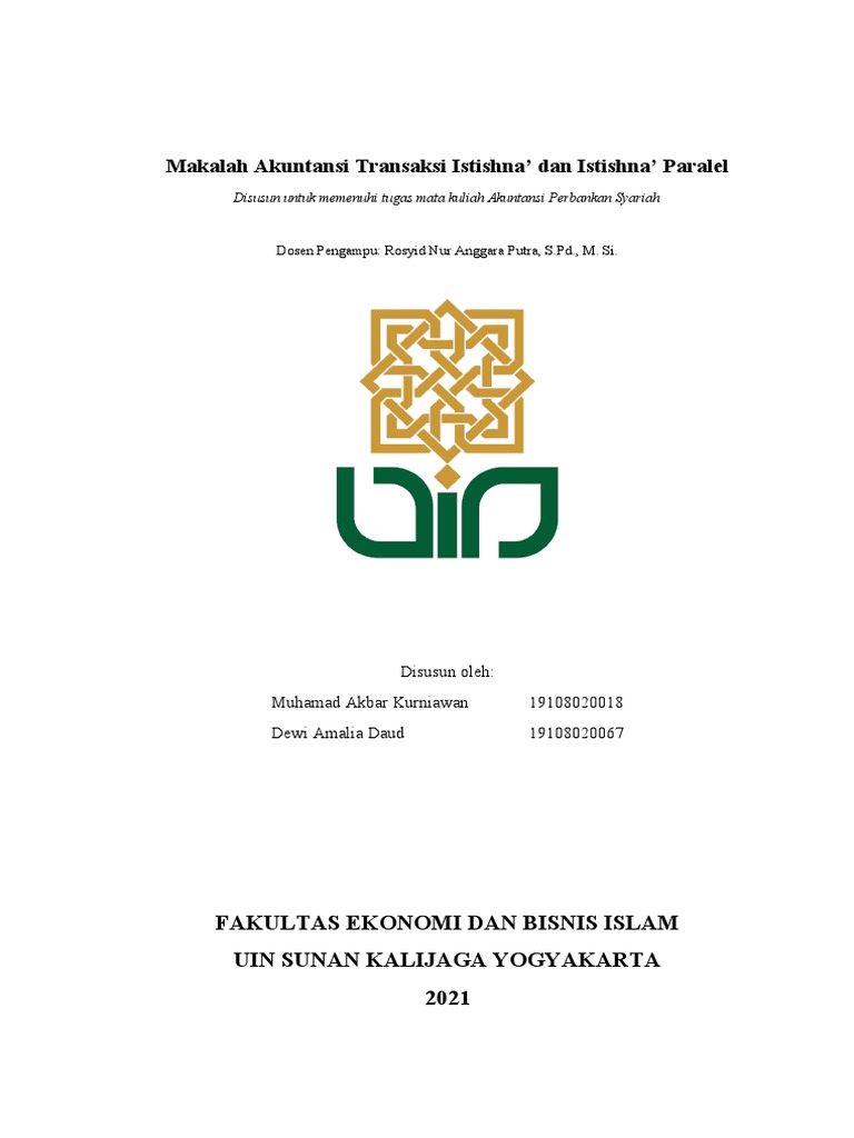 Kel. 11 Akuntansi Transaksi Istishna' Dan Istishna' Paralel | PDF