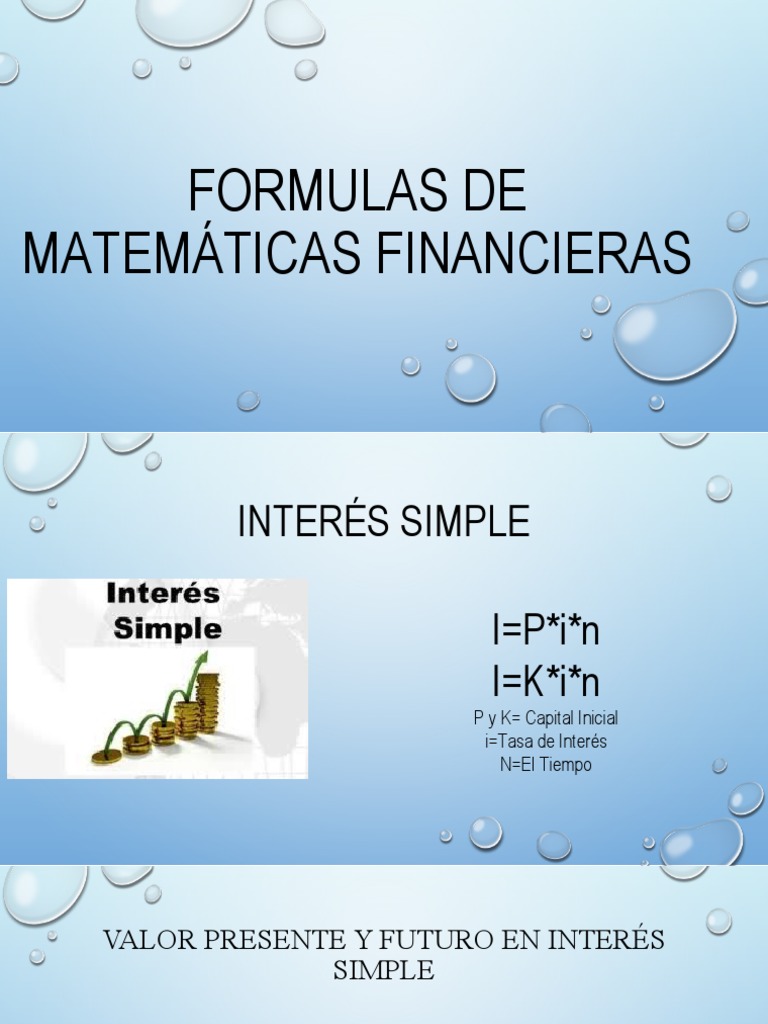 Formulas de Matemáticas Financieras | Descargar gratis PDF | Finanzas ...