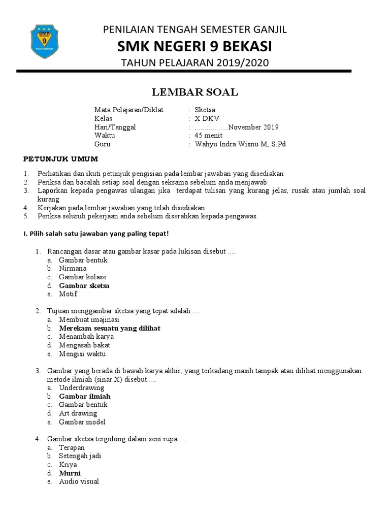 Soal Uas Dkv Sketsa Pdf