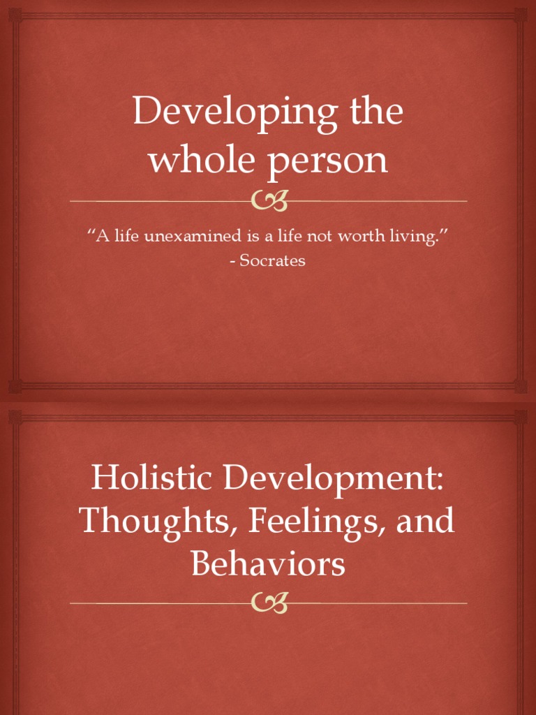 Lesson 2 Developing The Whole Person | PDF | Cognitive Development ...
