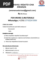 Fasihi Notes Kiswahili | PDF