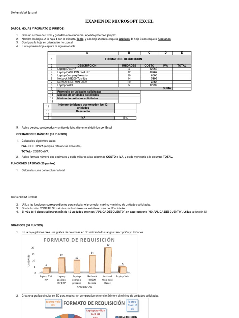 Examen Ec3 Excel Tics | PDF | Microsoft Excel | Informática
