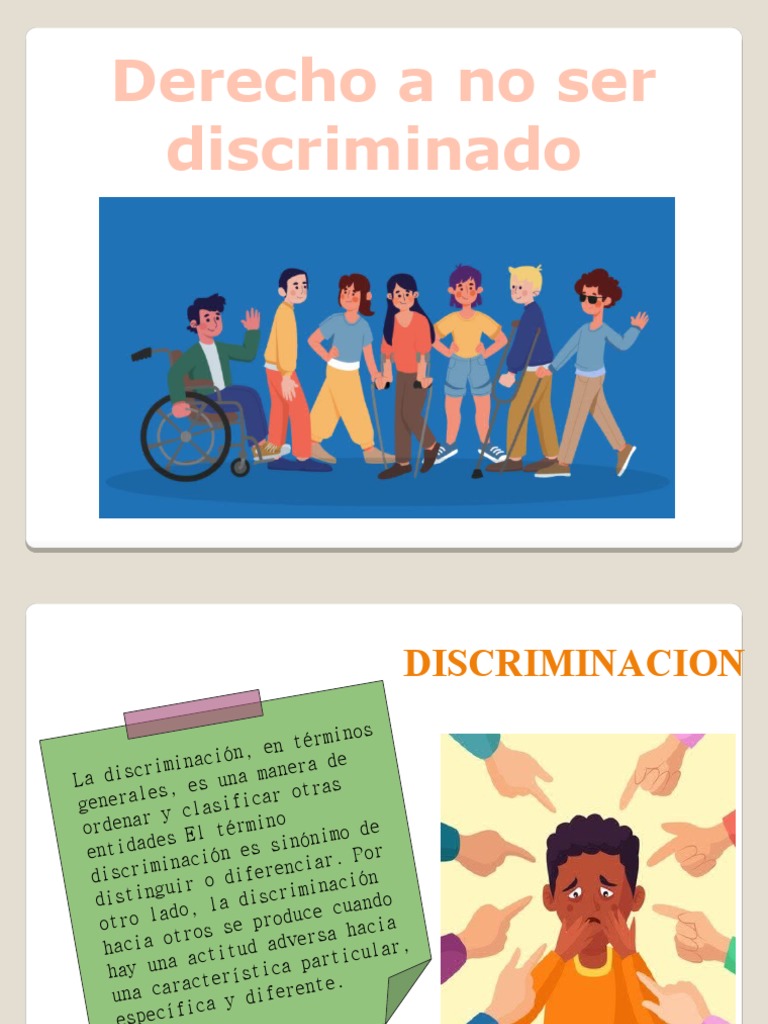 Derecho A La No Ser Discriminado | PDF | Diferencia | Identidad Política