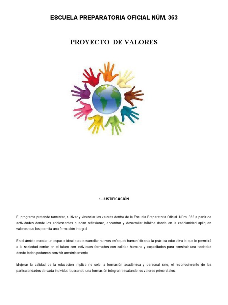 Proyecto de Valores | PDF | Tolerancia | Aprendizaje
