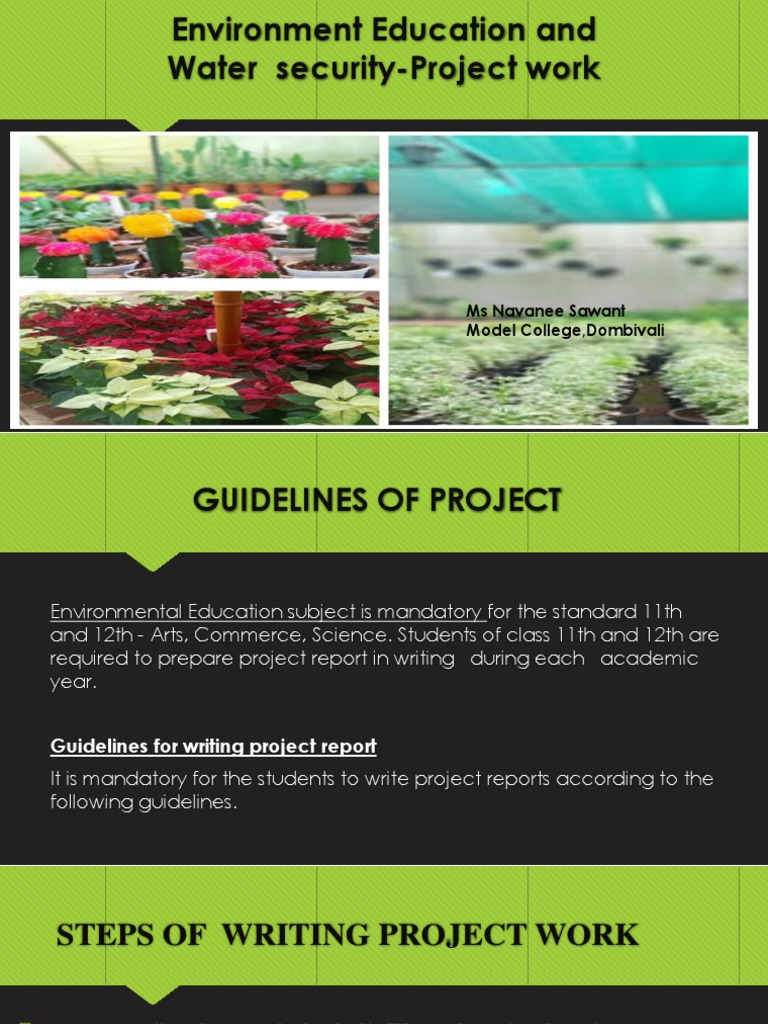 Guidelines For Environment Project | PDF | Data | Observation