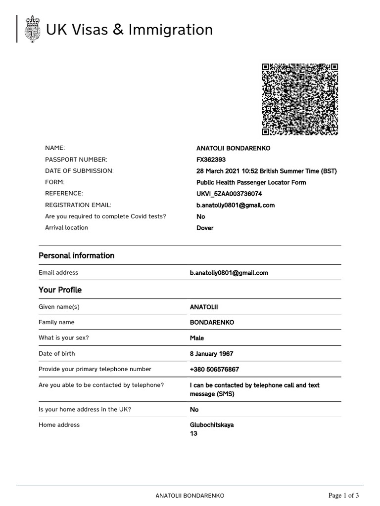 UK Visas & Immigration: Personal Information | PDF | Travel Visa | Passport