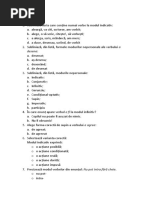 Tabel Moduri - Timpuri - Verb - Clasa Av-A | PDF