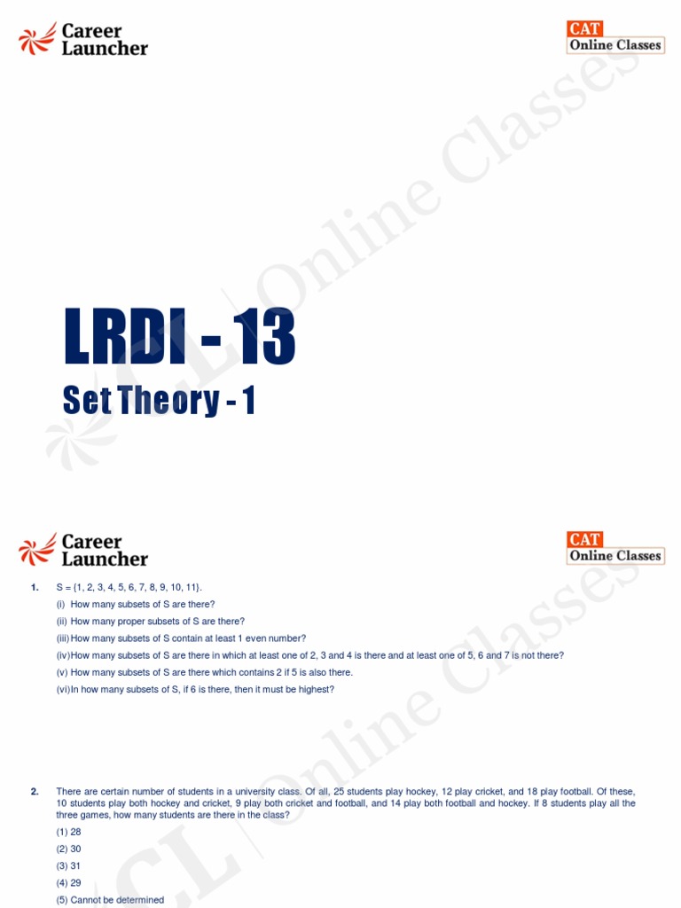 LRDI 13 Q Set Theory-1 | PDF | Nokia