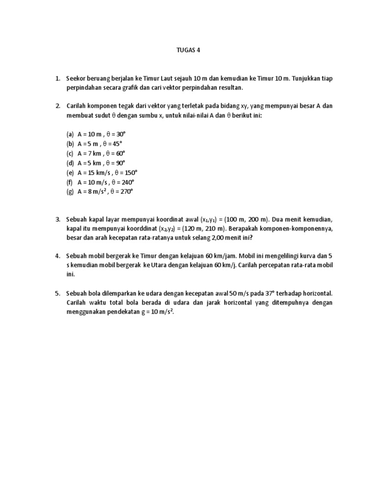 Tugas 4 | PDF | Perjalanan | Metode & Bahan Ajar