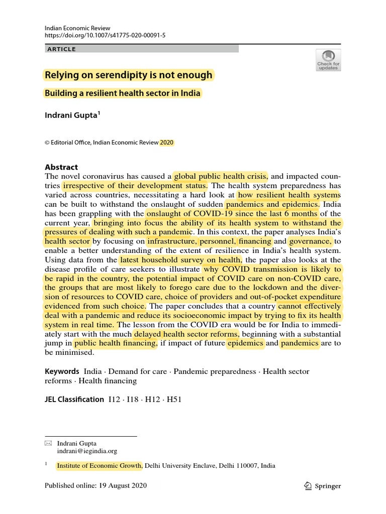 Indrani Gupta | PDF | Pandemic | Non Communicable Disease