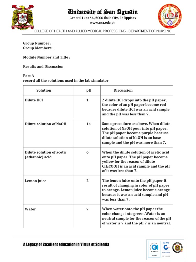 Biochemistry (Lab Report) | PDF | Sodium Hydroxide | Buffer Solution