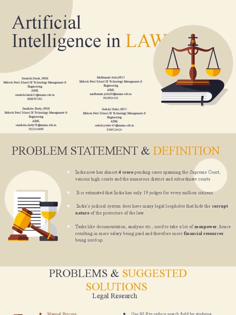 Artificial Intelligence in LAW | PDF | Judgment (Law) | Artificial ...