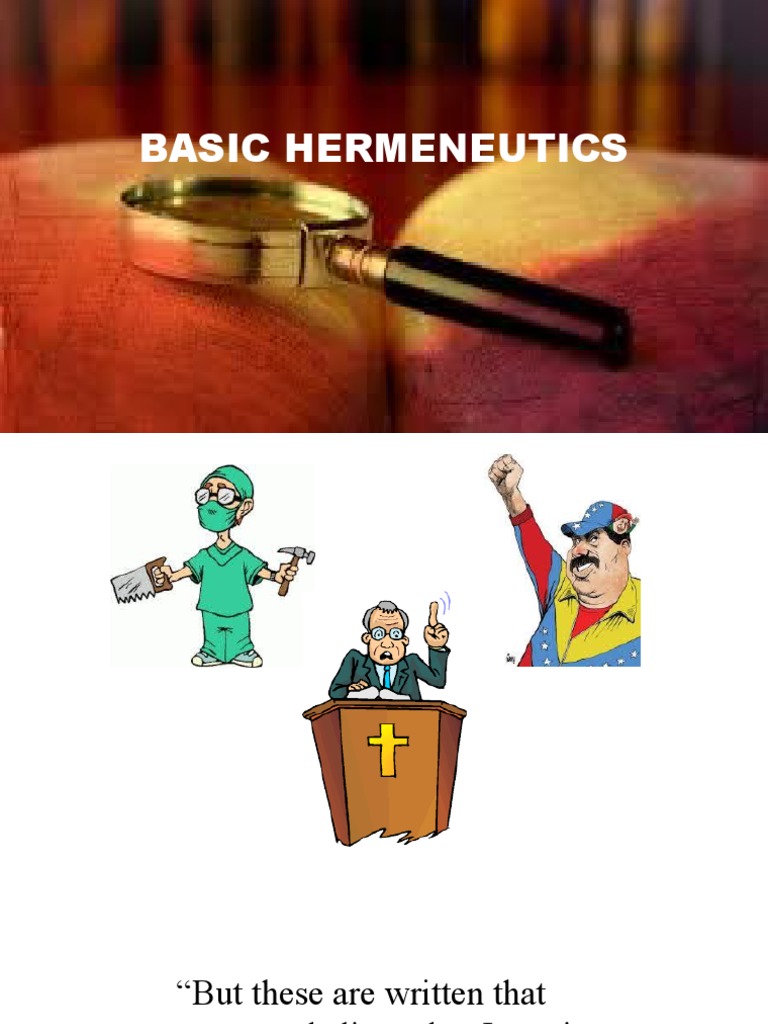 Intro To Hermeneutics Pdf Hermeneutics Exegesis