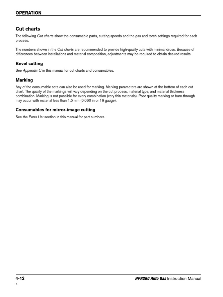 Plasma Cutter Kerf Width Guide | PDF | Electric Current | Plasma (Physics)