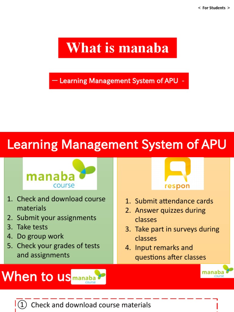 Manaba Manual E | PDF