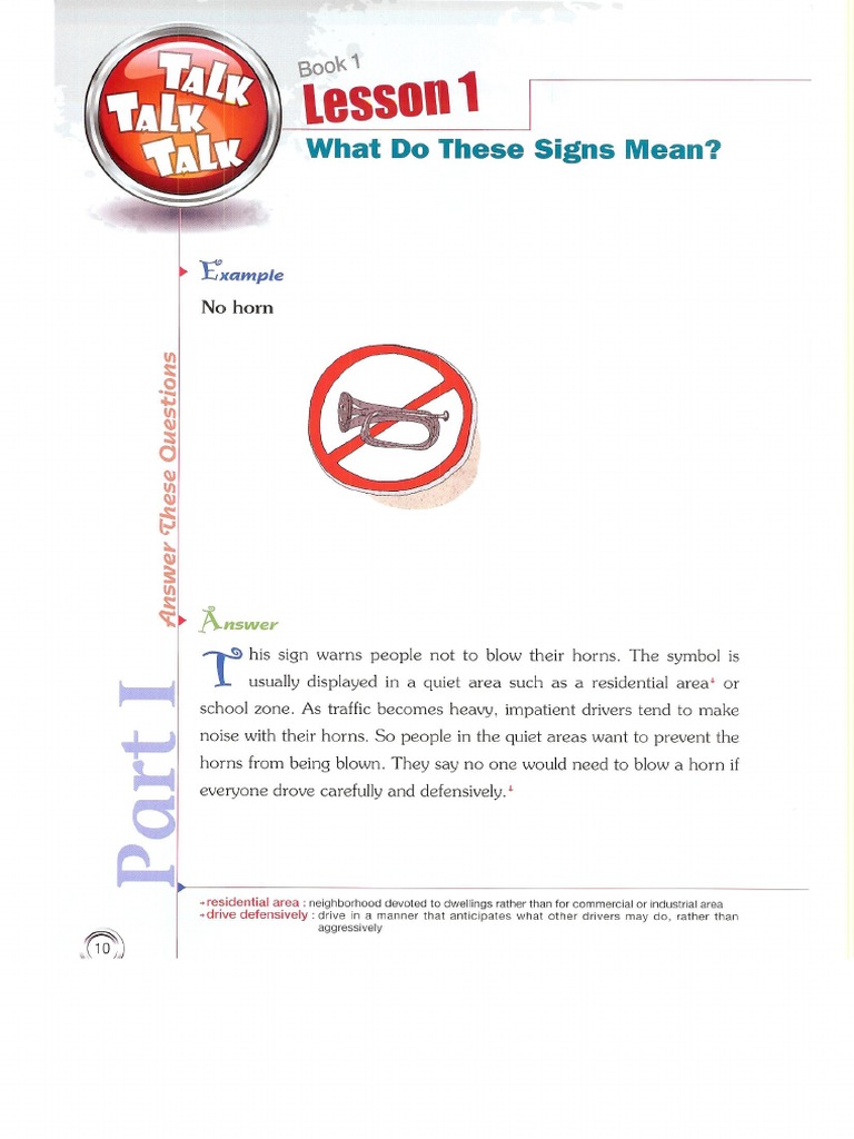 Lesson 1 What Do These Signs Mean | PDF