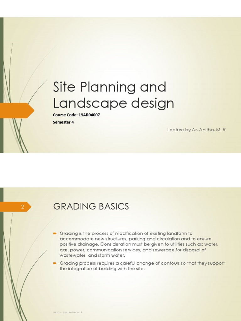 Site Planning and Landscape Design | PDF | Symmetry | Civil Engineering